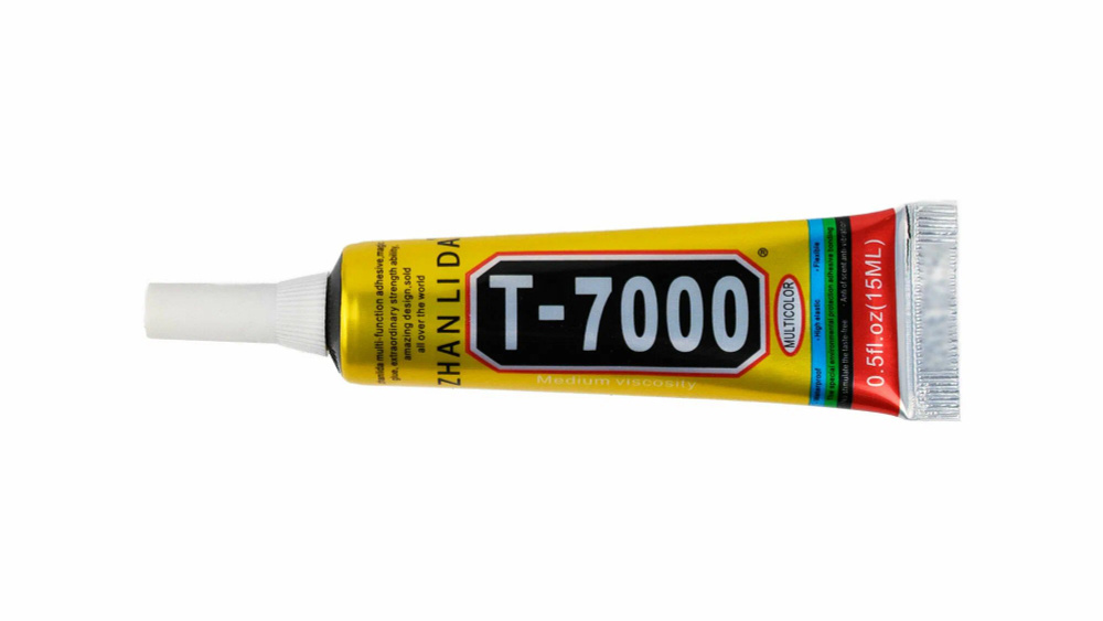 Клей герметик T-7000 (15 мл) Черный, T7000 для ремонта телефона, проклейки тачскринов, страз ...