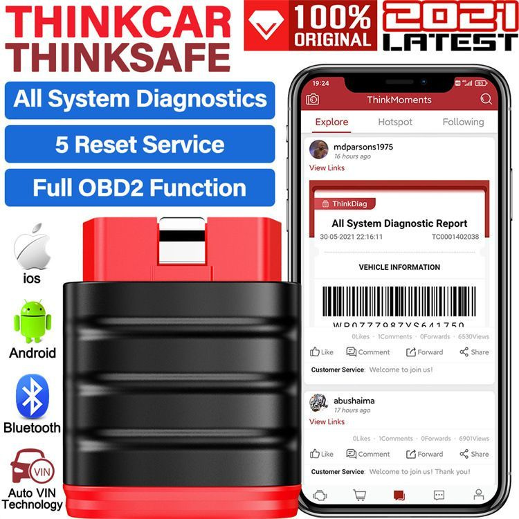 THINKCAR Thinksafe Полная система, сервис сброса всех автомобилей 5 ...