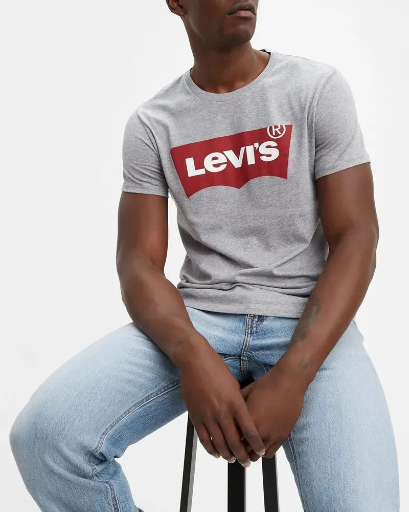 Футболка Женский, Мужской Levi's светло-серый, размер 46 купить c доставкой на OZON по низкой ...
