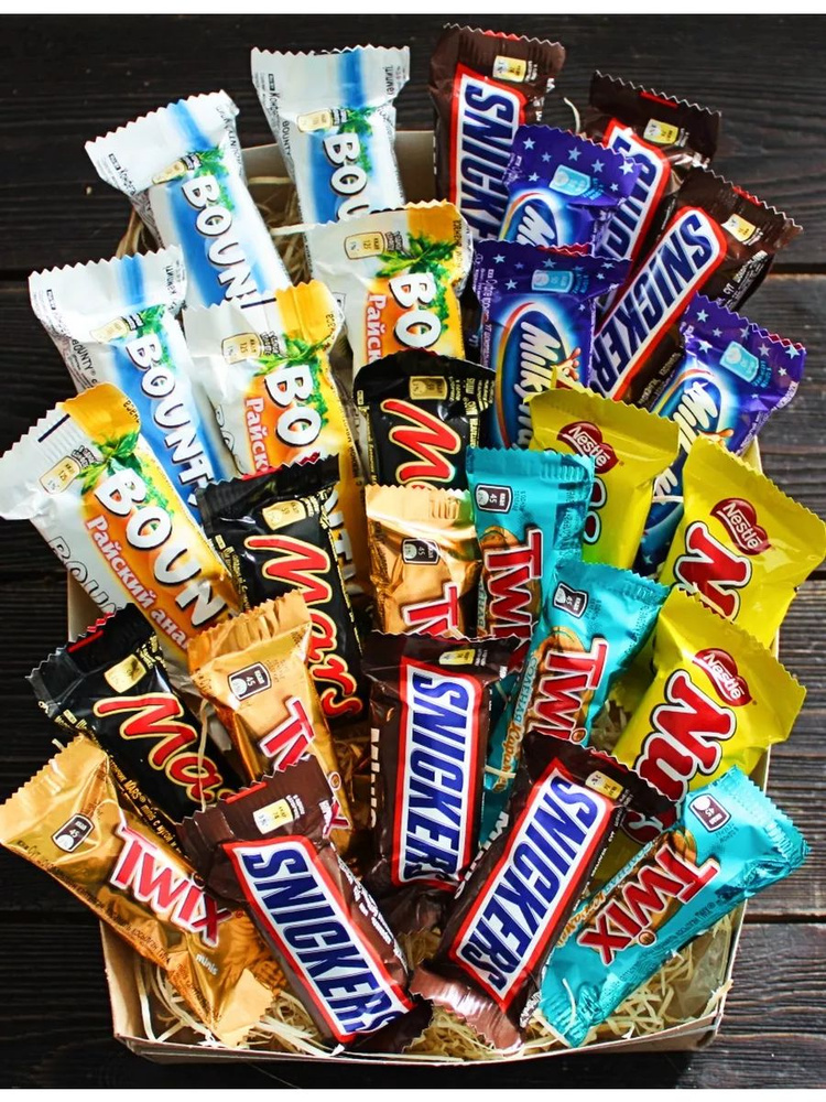 Подарочный набор шоколада Сникерс, Баунти купить на OZON по низкой цене ...