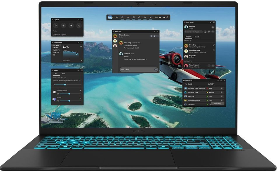 Ноутбук ASUS, 16, 00019984, Intel Core 7 240H, 32 ГБ, NVIDIA GeForce ...