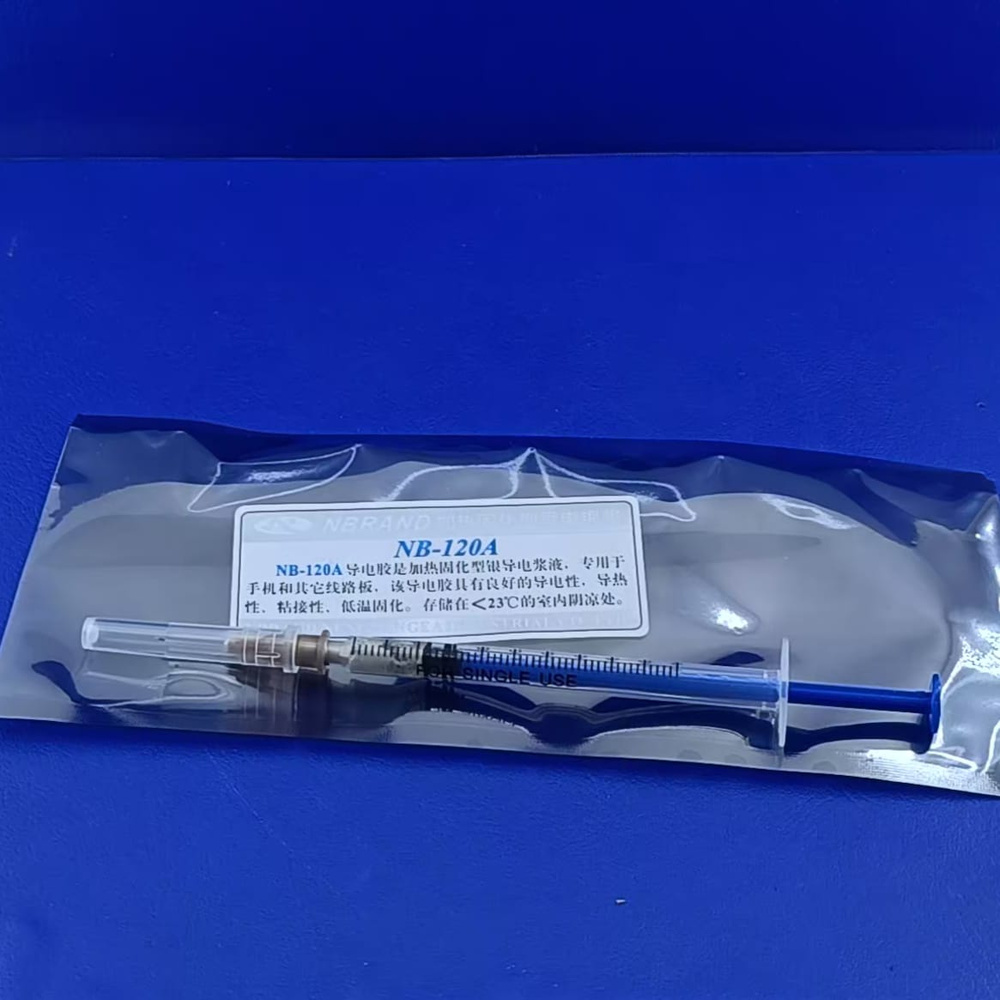 1 штука Клей токопроводящий NB-120A (MCN-DJ002) щприц 0,2мл на серебре ...