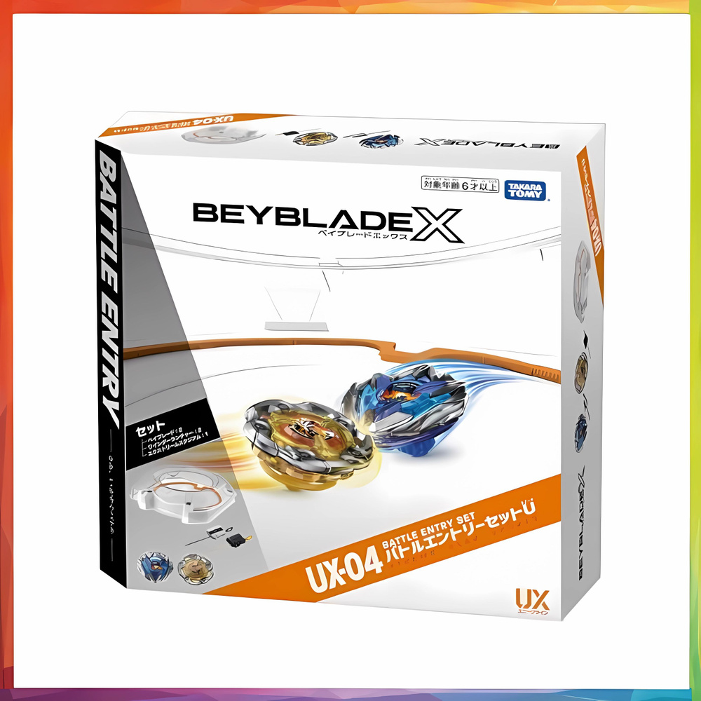 Takara Tomy Волчок и запускатель beyblade UX-04 BATTLE ENTRY SET U купить на OZON по низкой цене ...