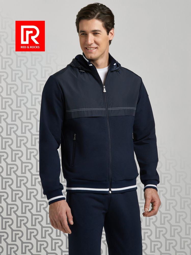 Костюм спортивный Мужской Red-N-Rock'S Повседневный темно-синий, размер 52 Футер Велоспорт ...