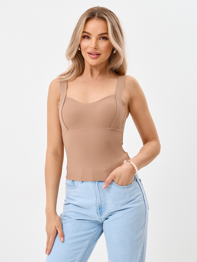 Топ-бюстье Женский MPA ELITA BYUST, размер 48 пастельно-коричневый Россия купить c доставкой на ...