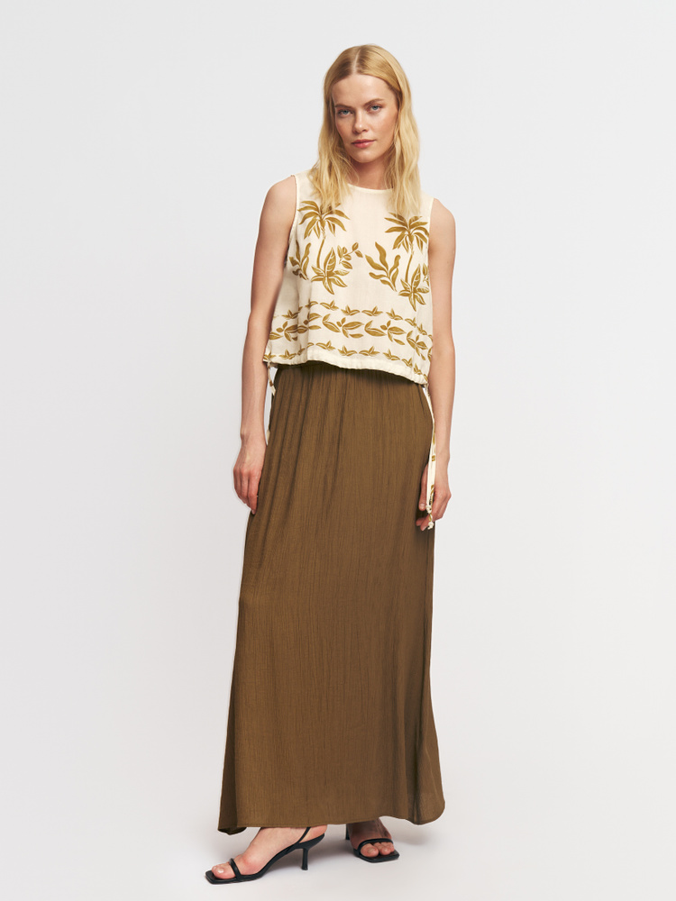 Юбка Женский Zolla хаки Вискоза, Полиамид, размер 44 Лето, рост 164-176 купить c доставкой на ...