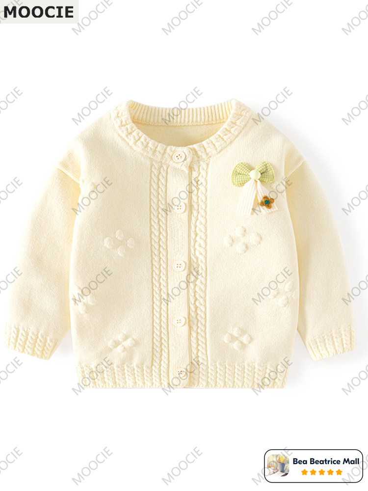 Свитер Девочки, Мальчики MOOCIE абрикосовый Лавсан, размер 100 Без застежки Длинный Китай купить ...