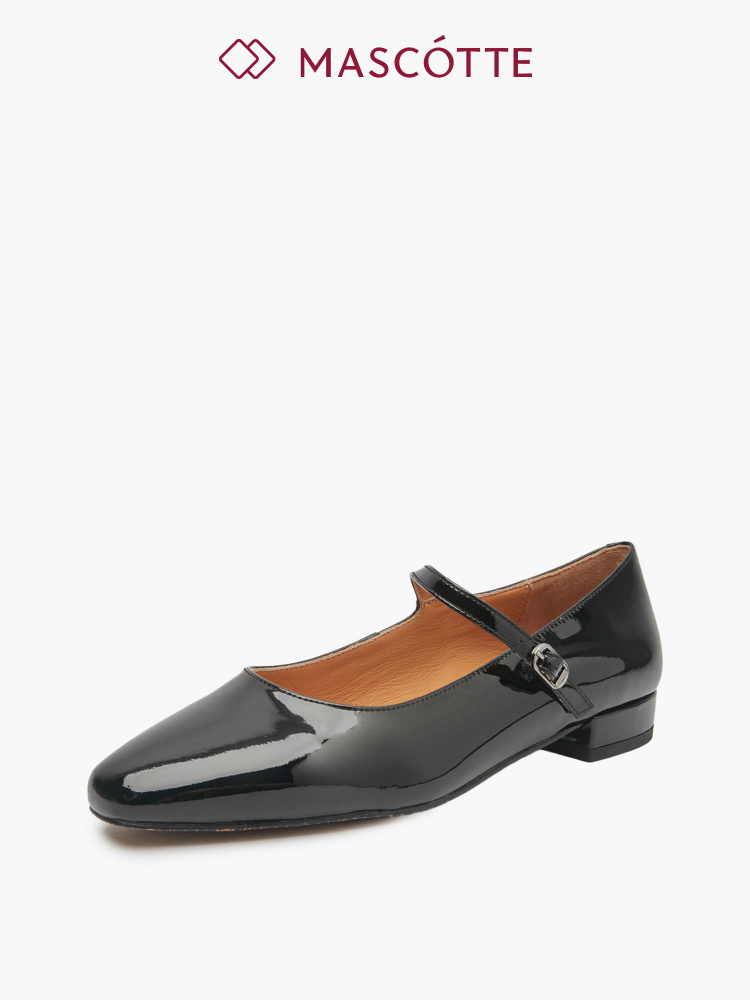 Туфли Женский Mascotte Лак, Натуральная кожа, размер 38 Стандартный низкий (до 4 см) 3 Мэри ...
