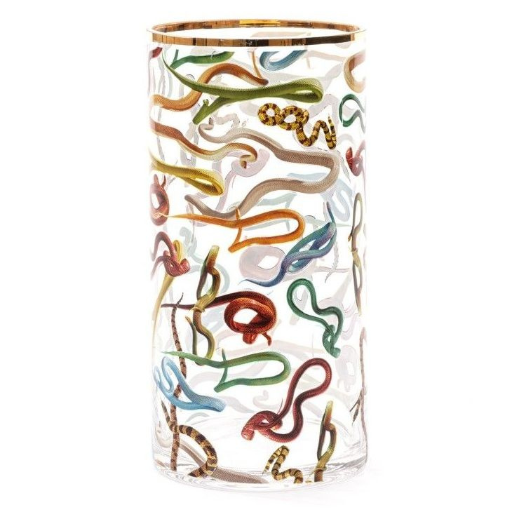 Ваза Seletti Glass Vase Snakes Cylindrical Medium 14171 купить c ...