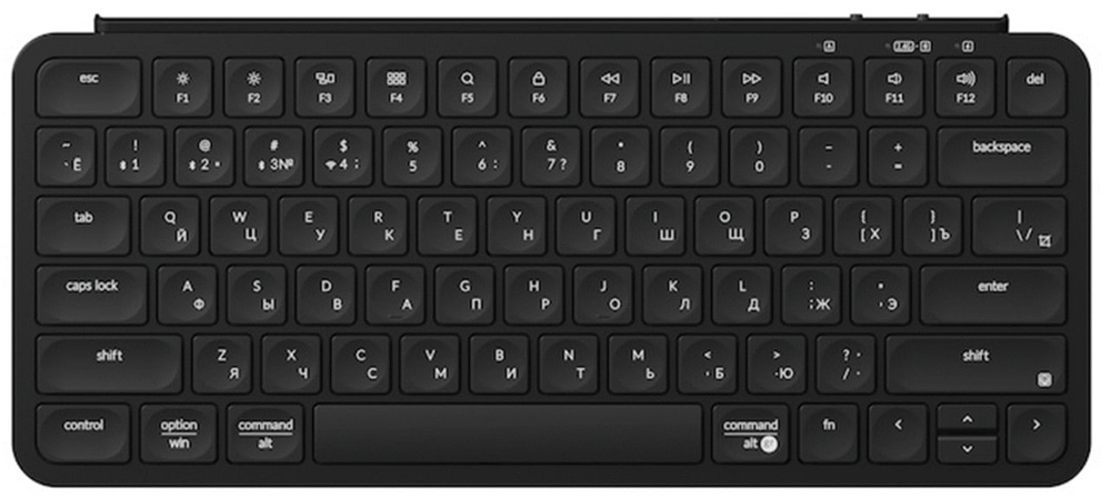 Компактная ультратонкая ножничная клавиатура Keychron B1 Pro Deep Black ...