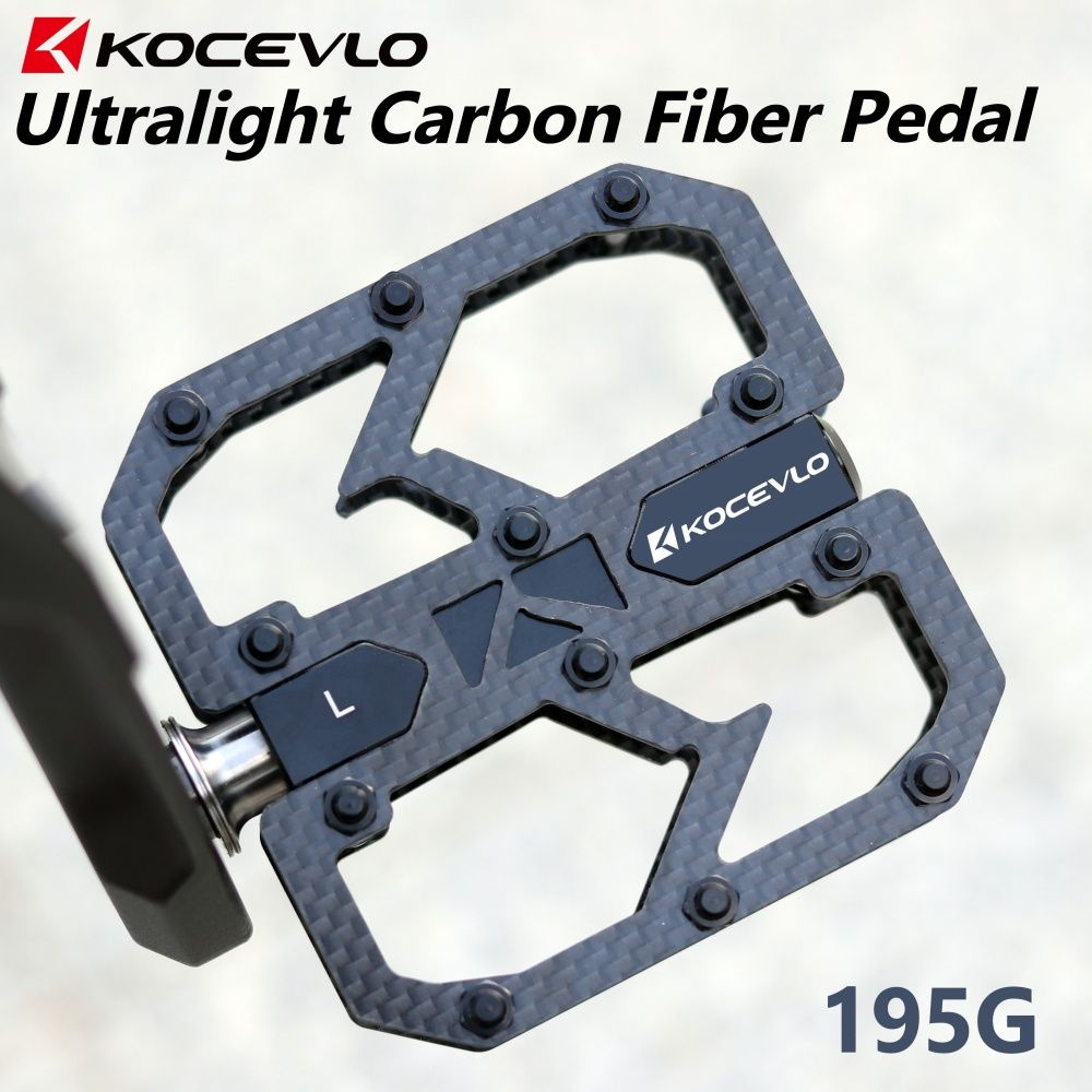 KOCEVLO Carbon Fiber педаль Ultralight 195g MTB Titanium вал 3 Bearings ...