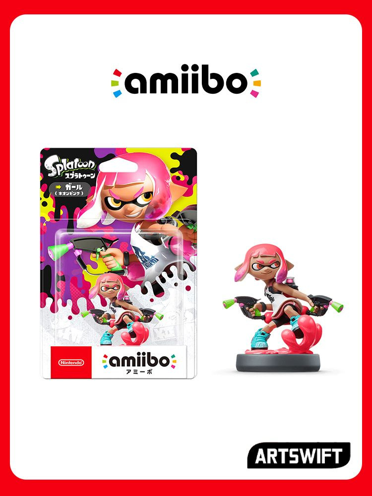 Nintendo amiibo Фигурка Инклинг-девочка. Неоново-розовая / Inkling Girl ...