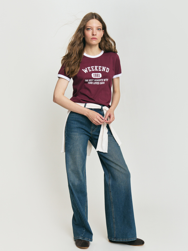 Джинсы Женский Zolla синий Хлопок, Полиэстер, размер 50, рост 164-176 Китай Демисезон ...