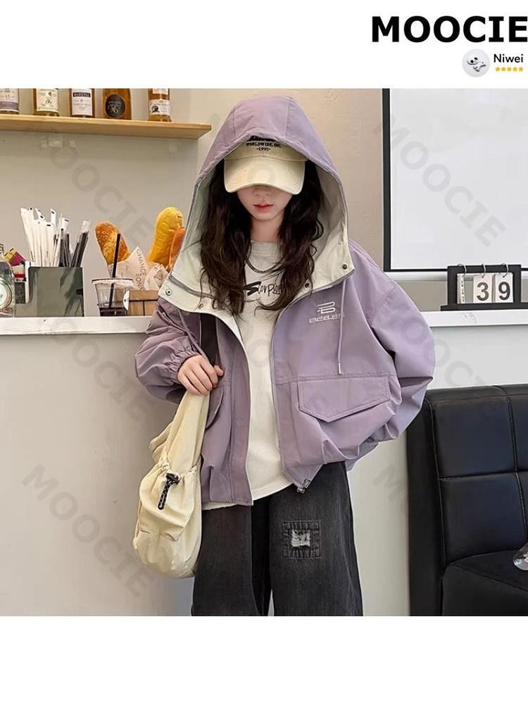 Ветровка Девочки MOOCIE фиолетовый, размер 160 Демисезон Китай купить c доставкой на OZON по ...