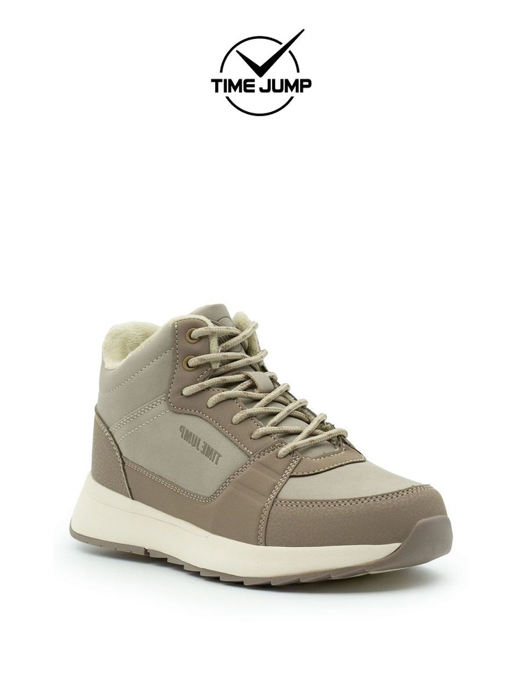 Ботинки Женский TimeJump бежевый, размер 40 Демисезон G Шнурки Стандартный низкий (до 4 см ...