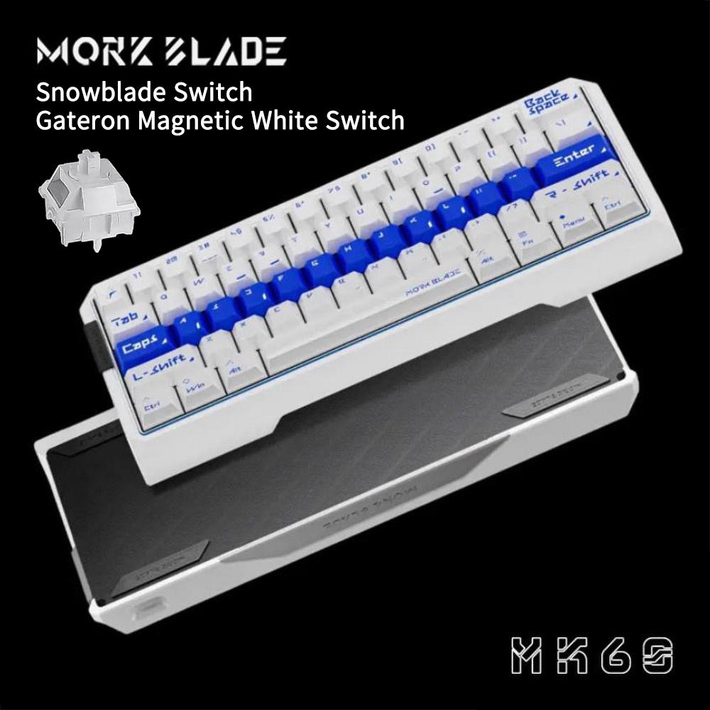 Morkblade Игровая клавиатура проводная MK60 Snowblade Switch, Английская раскладка, белый купить ...