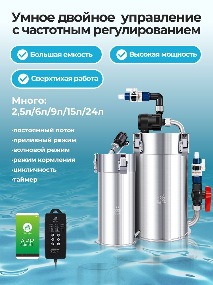 Умный внешний фильтр для аквариума с управлением через APP и панель ...