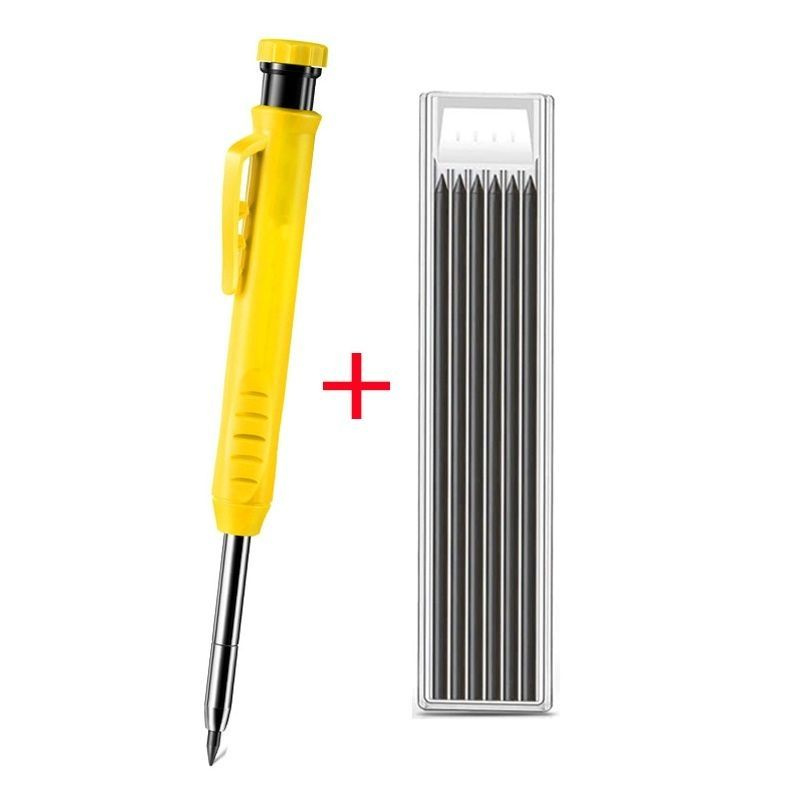 Карандаш строительный с точилкой, с комплектом грифелей ...