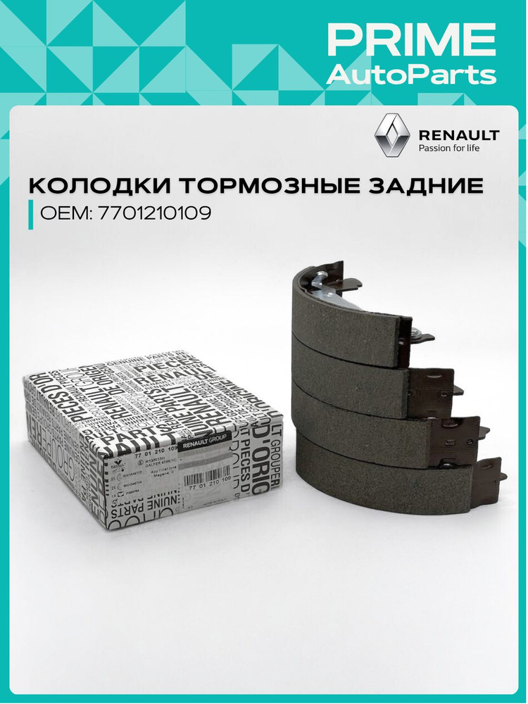 Колодки тормозные барабанные задние RENAULT для ВАЗ/LADA ЛАРГУС ...