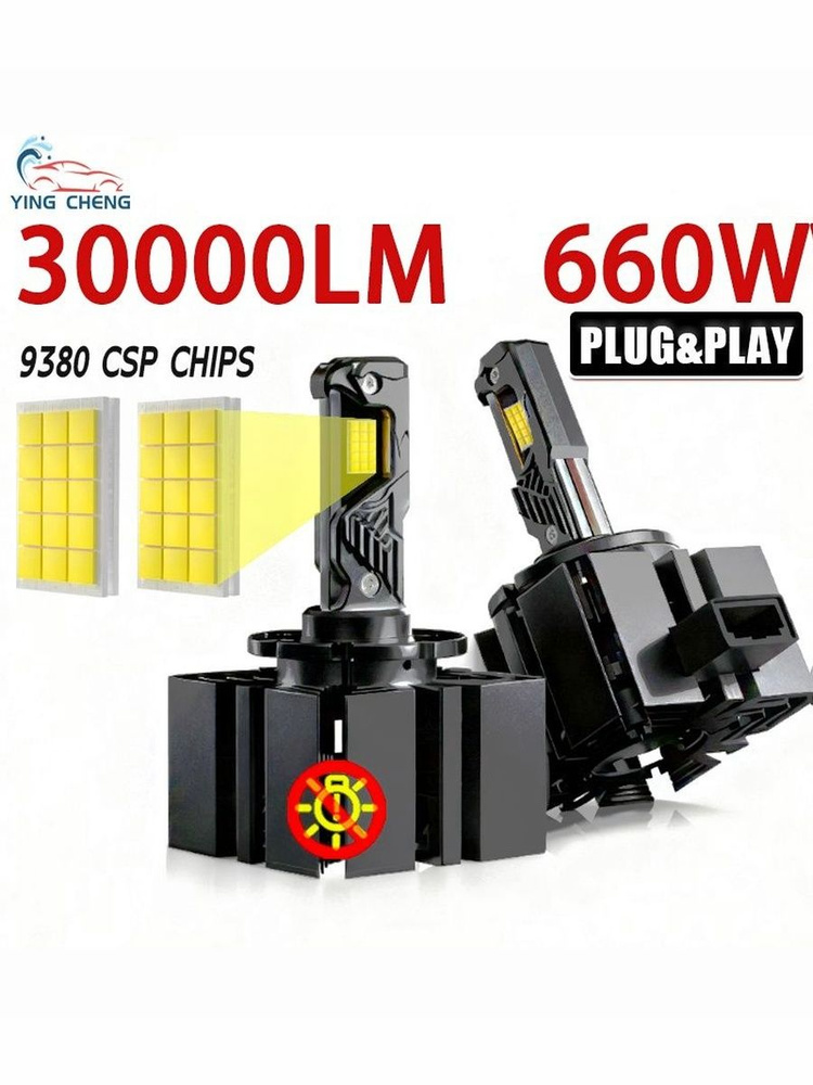 Лампа автомобильная 12 В, 24 В, 2 шт. Сверхяркие LED-лампы для фар D ...