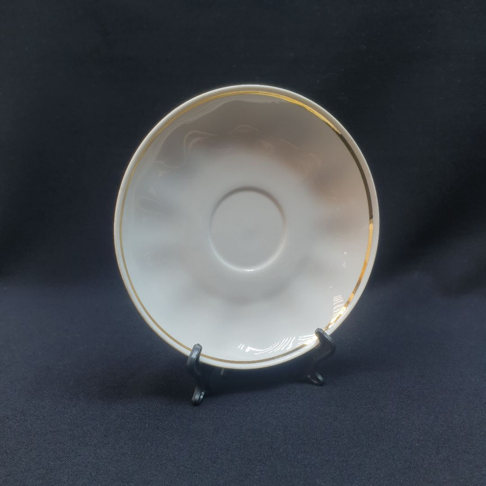 Блюдце чайное, Дулево, фарфор, позолота, 16 см. Винтаж, СССР. купить на OZON по низкой цене ...