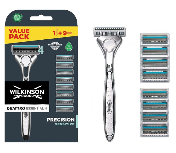 Wilkinson Sword Quattro Titanium PRECISION Sensitive / Бритвенный набор ...