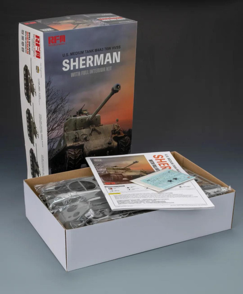 Rye Field RFM 5042 1/35 США Средний M4A3 76W HVSS (Полная внутренняя ...