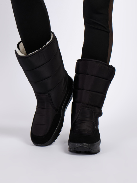 Дутики Женский SoloMax чернильный Текстиль Зима Липучки R (средняя ...