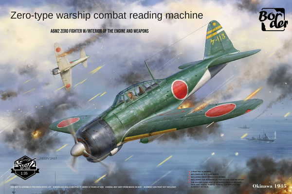 Border Model BF-006 1/35 A6M2 Нулевой истребитель с двигателями и ...