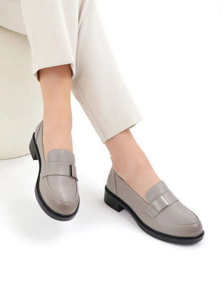 Лоферы Женский Covani серо-бежевый, серый, размер 41 Стандартный низкий (до 4 см) На любой сезон ...