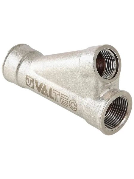 Тройник для гильзы термодатчика 3/4"x1/2" вн.р. VALTEC косой 25 град. / Латунный фитинг для ...