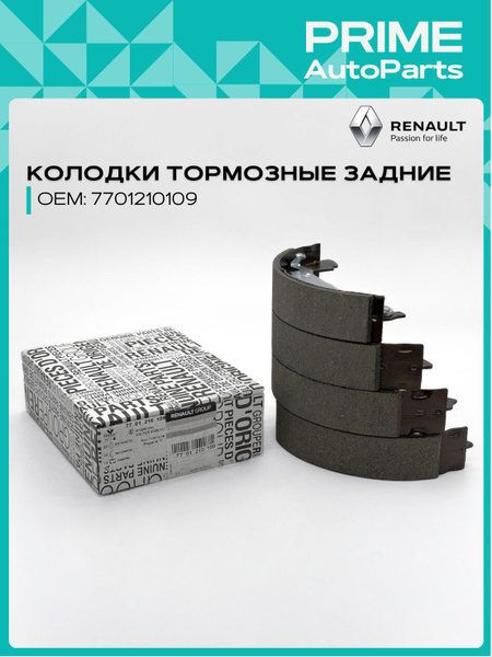 Колодки тормозные барабанные задние RENAULT для ВАЗ/LADA ЛАРГУС ...