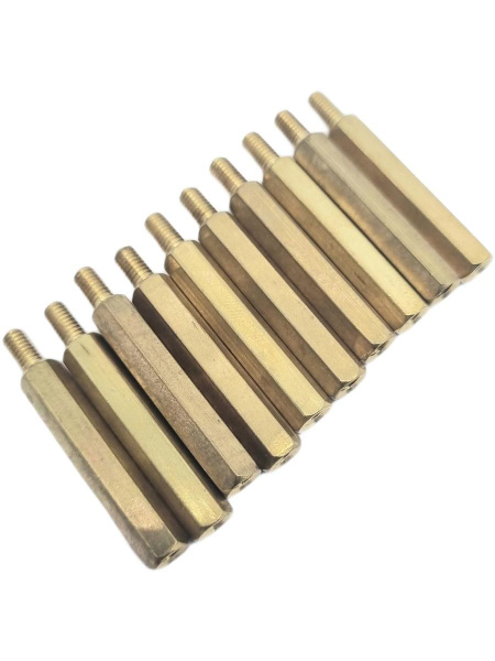 Стойка (латунь) PCHSN3 для печатных плат (папа-мама) М3 25 мм-10 шт. купить на OZON по низкой ...