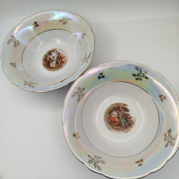 Набор из 2-х салатников "Мадонна", фарфор деколь люстр золочение Kahla ГДР 1960-1980 купить на ...