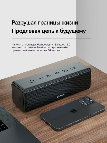 Наружная беспроводная аудиосистема Bluetooth BOGAS SING m8, домашний ...