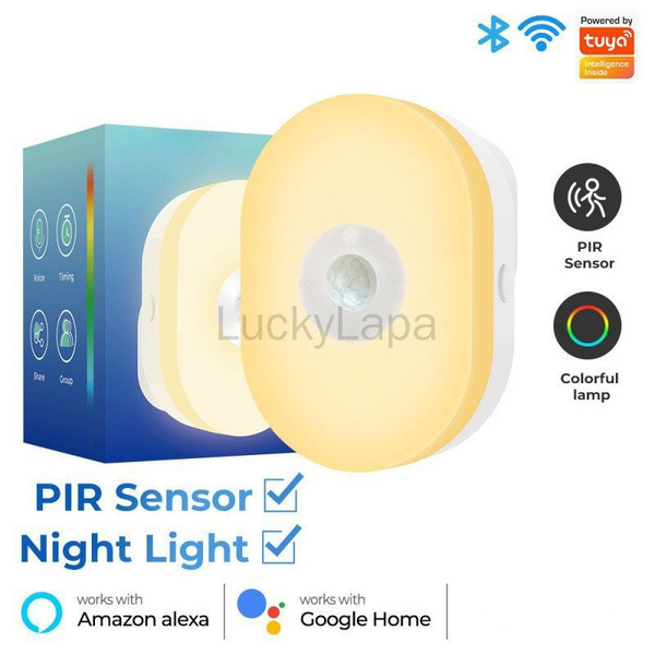 Умный светодиодный ночник с датчиком движения RGB с Wi-Fi,Google Home ...