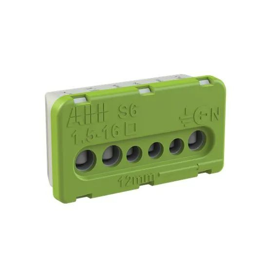 Клеммник винтовой АВВ PE 3x16 мм2 + 3x6 мм2, PEK/S06 1SPE007715F0741 1 ...