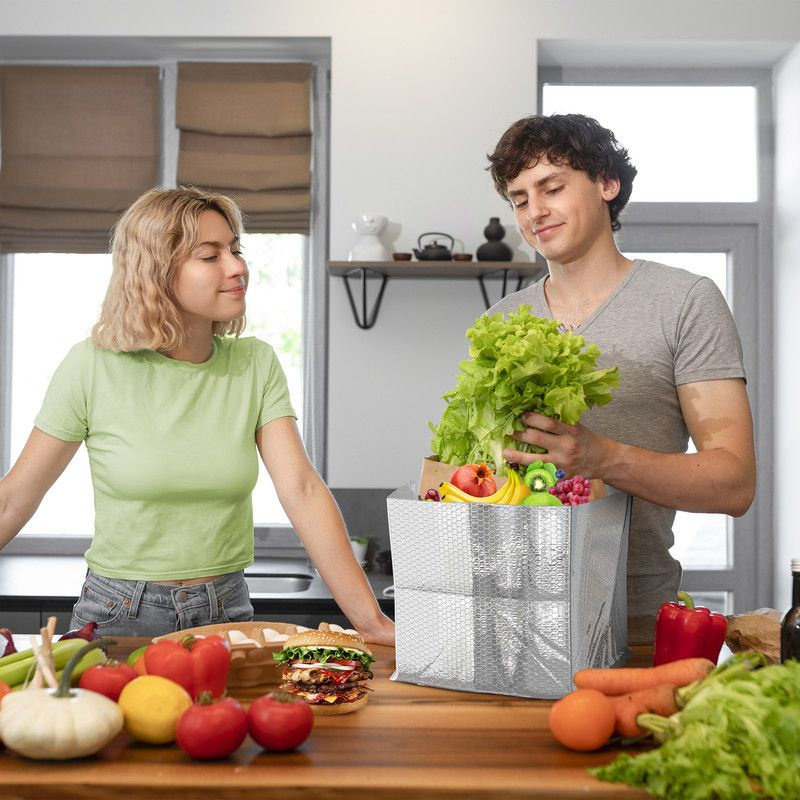 Термопакеты для продуктов, лекарств, 10 шт., 28x22x14 см. Пакет пищевой ...