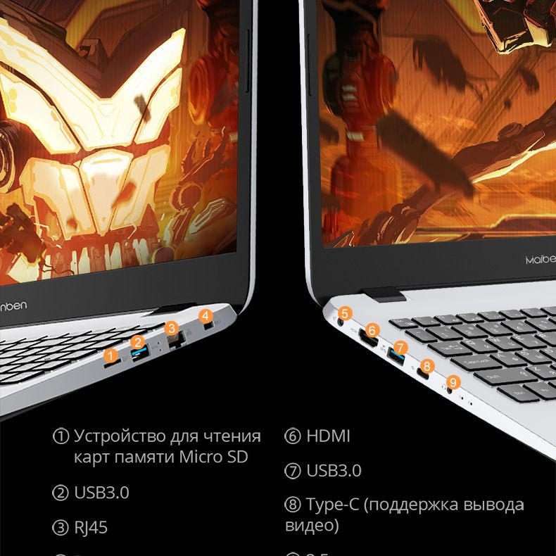 Ноутбук MAIBENBEN M54, серебристый купить по низкой цене: отзывы, фото, характеристики в ...