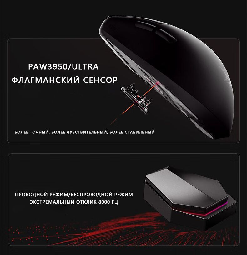 Игровая мышь беспроводная VXE беспроводная ATK BLAZING SKY F1 , белый ...