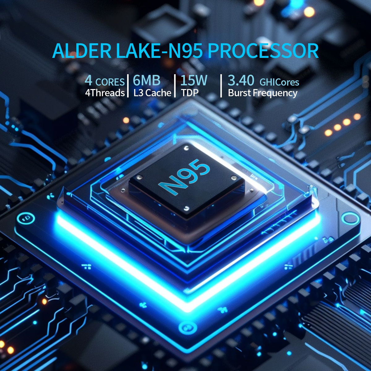 Findarling Мини-ПК (Intel N95, RAM 16 ГБ, SSD 512 ГБ, Intel HD Graphics ...