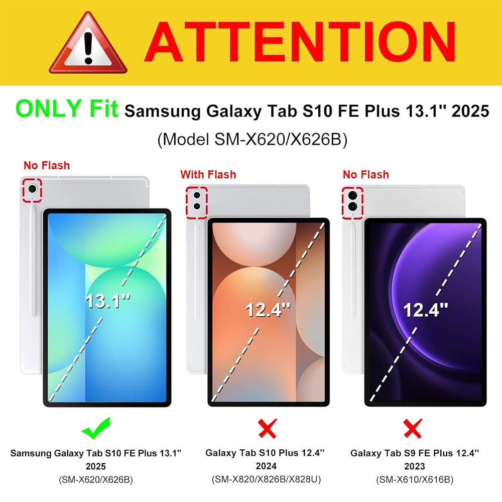Чехол для планшета Samsung Galaxy Tab S10FE Plus 13.1 дюймов(SM-X620 ...