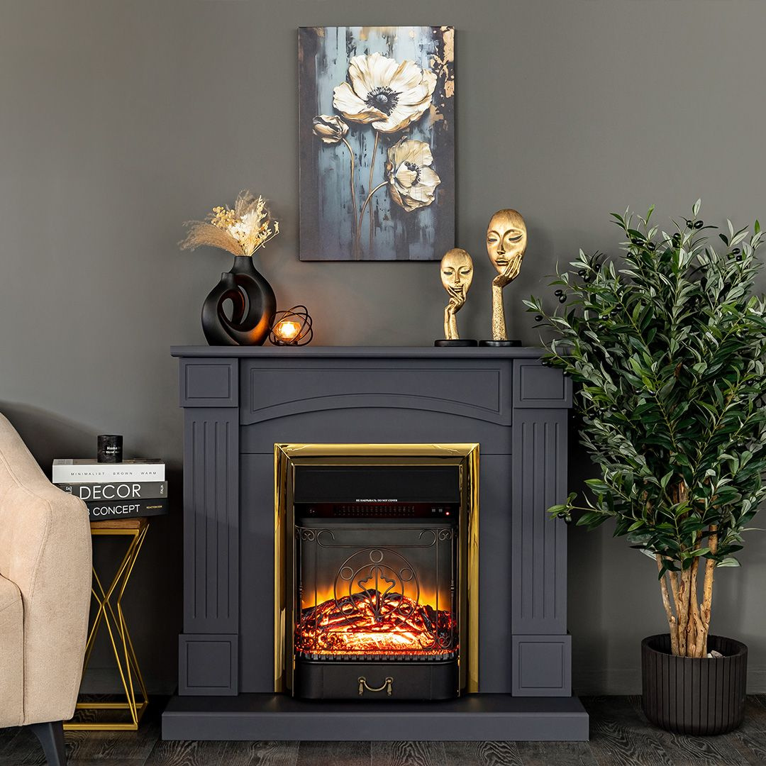 Камин электрический напольный Royal Flame Line Vision 60 Led белый ...