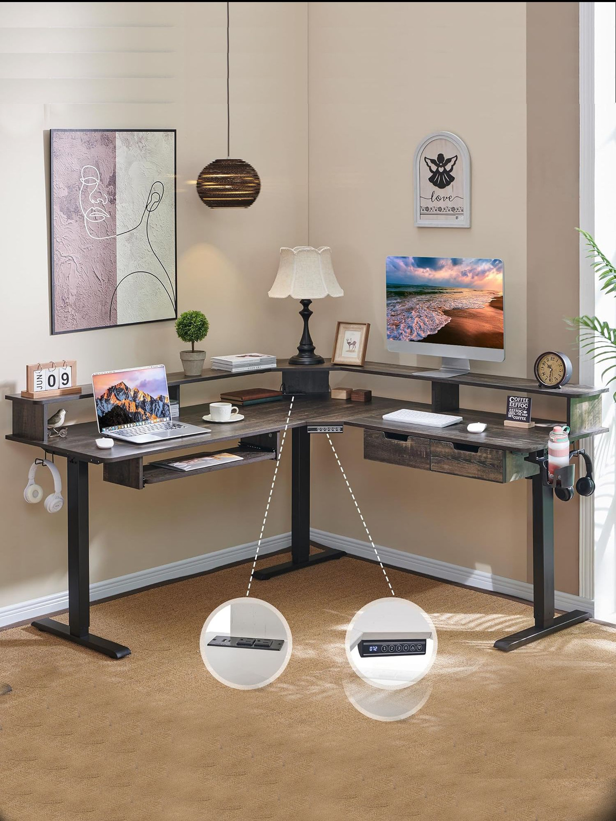 Компьютерный стол SJZ, 152.4х152.4х72.4 см купить c доставкой на OZON ...