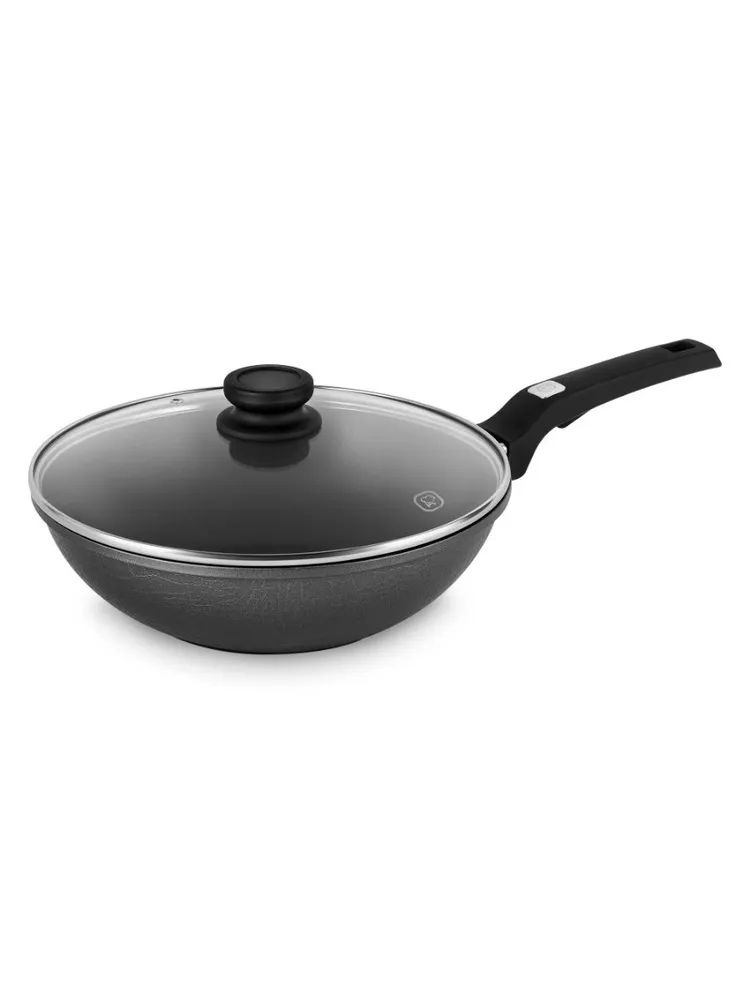 Сковорода Rondell Вок 28 см 3,5л Escurion Grey RDA-1123, антипригарное покрытие, с крышкой, для ...