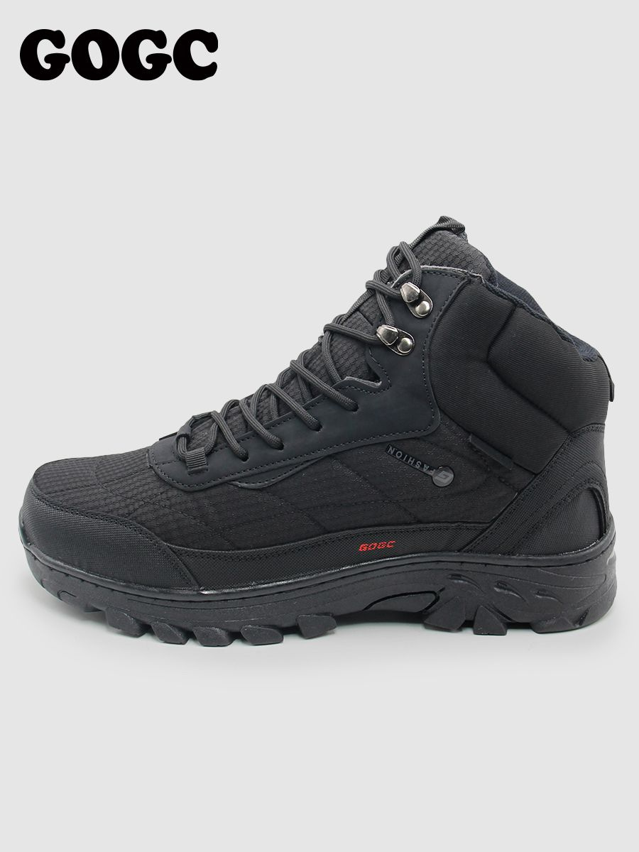 Рельефный рисунок подошвы Мужской GOGC Искусственная шерсть, размер 45 Зима Шнурки Россия ...