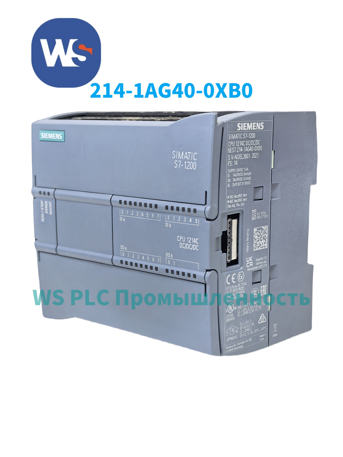 SIEMENS 6ES7214-1AG40-0XB0 совершенно новый SIMATIC S7-1200 CPU1214C ...