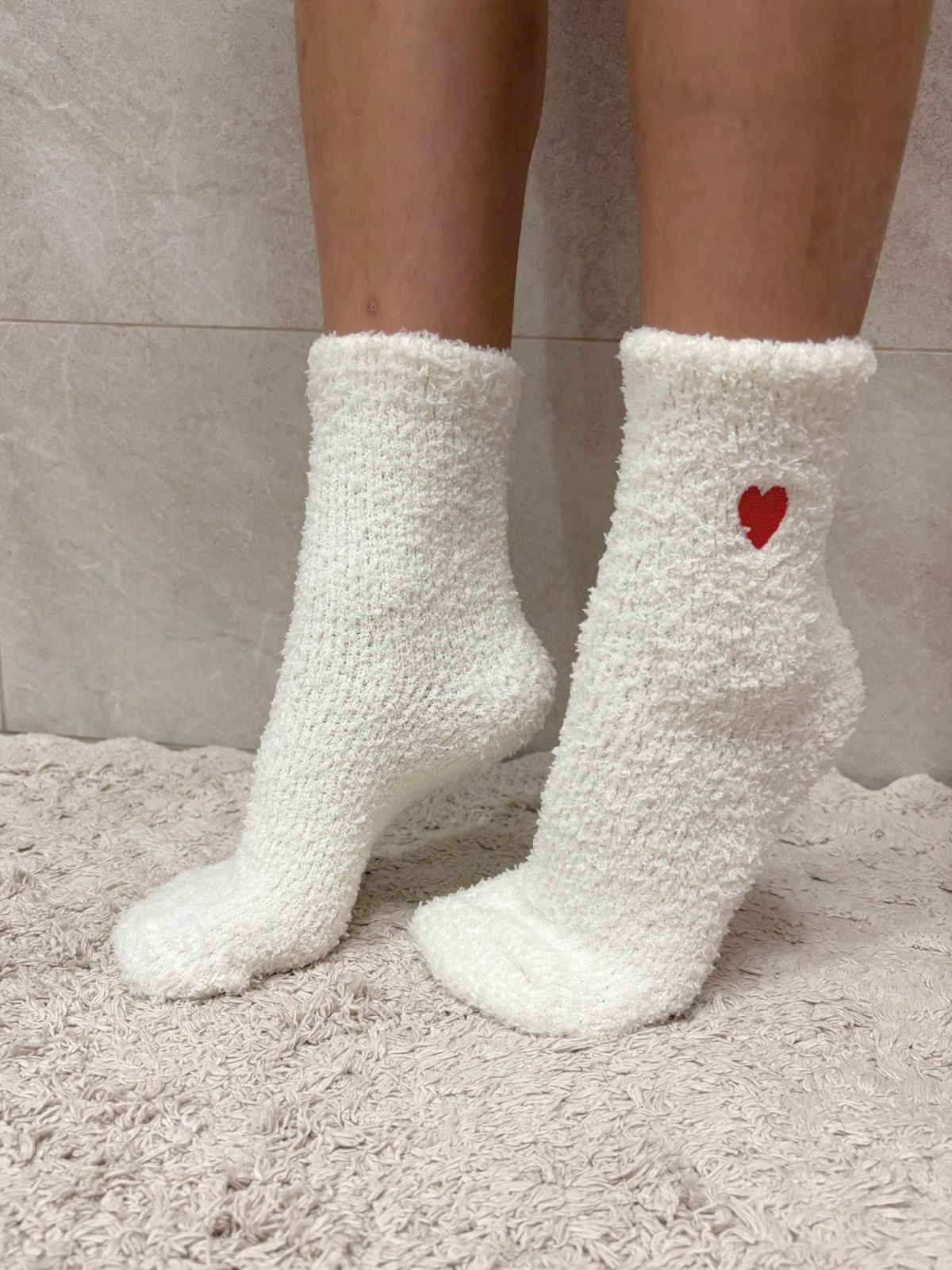 Носки Женский, размер 36, 38 Лайкра, Хлопок Демисезон белый Домашний Китай купить c доставкой на ...