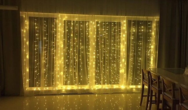 Светодиодная гирлянда штора для дома CEIMAR 320, Холодный белый, 2x3 Метра купить c доставкой на ...