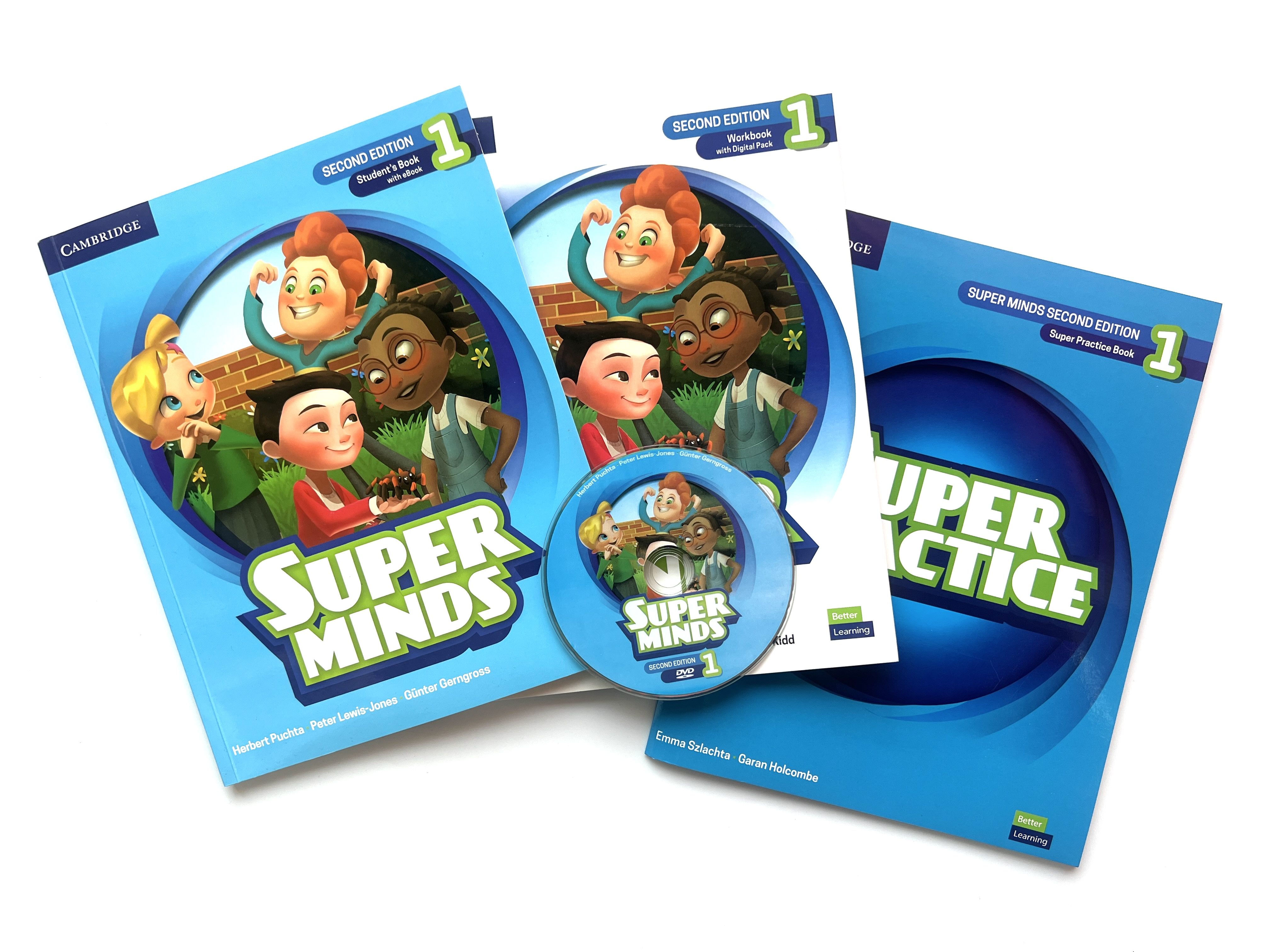 Super Minds 1 + Super Practice Book 1 (2nd edition). ПОЛНЫЙ КОМПЛЕКТ 4в1: Учебник + Рабочая ...